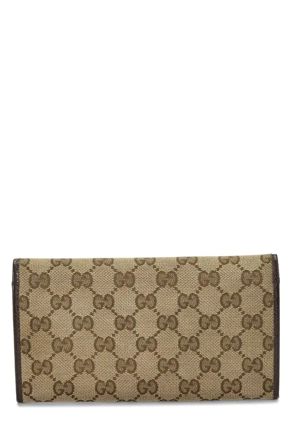 Gucci Original Gg Canvas Long Wallet - Brown