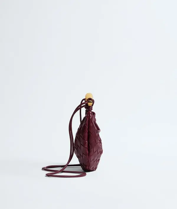 Bottega Veneta Intrecciato Leather Baby Sardine Bag With Metallic Top Handle