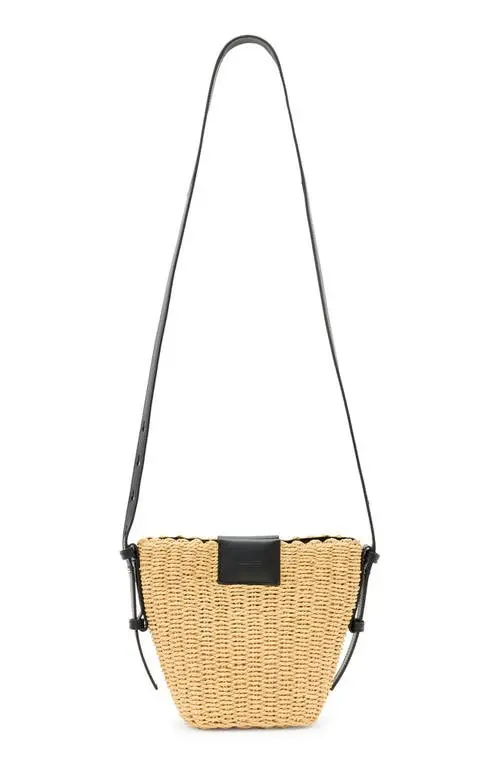 ALLSAINTS Ebro Woven Crossbody Bucket Bag