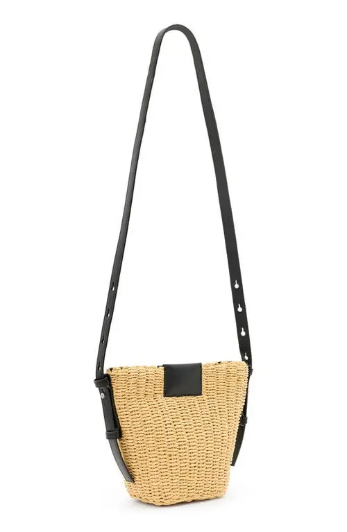 ALLSAINTS Ebro Woven Crossbody Bucket Bag