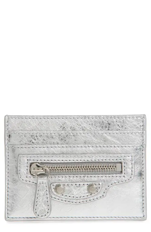 Balenciaga Le City Leather Card Case - 8122 Silver