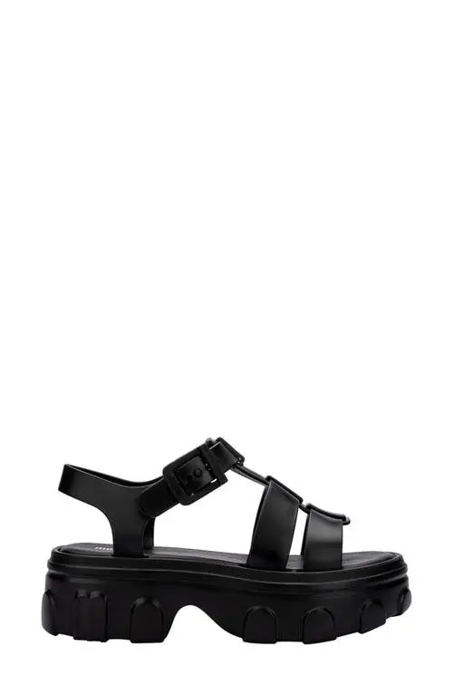 Melissa Ella Ankle Strap Platform Sandals - Black