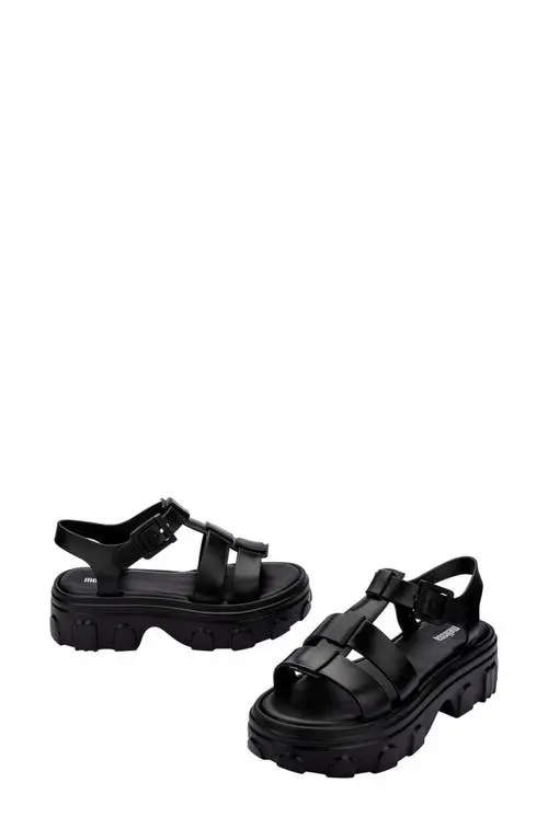 Melissa Ella Ankle Strap Platform Sandals - Black