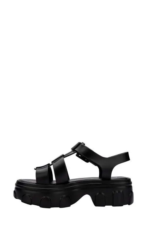 Melissa Ella Ankle Strap Platform Sandals - Black