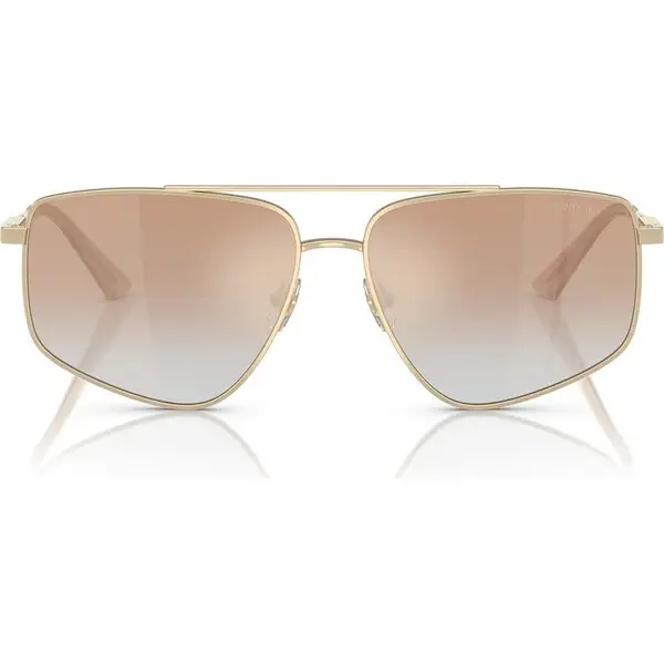 JIMMY CHOO 58mm Pilot Sunglasses - Pale Gold