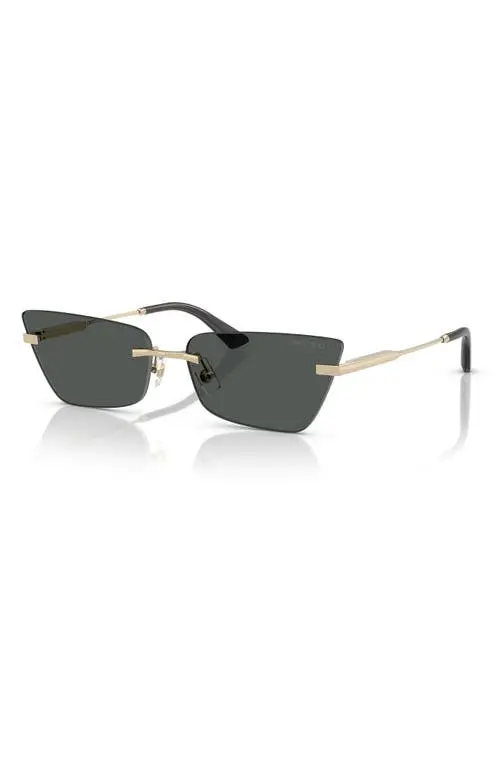 JIMMY CHOO 60mm Cat Eye Sunglasses - Pale Gold