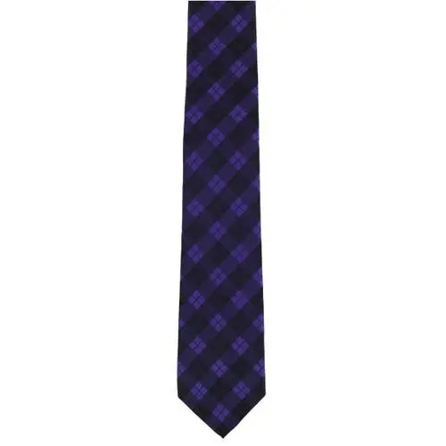 Trafalgar Digby Checkered Plaid Silk Necktie - Purple