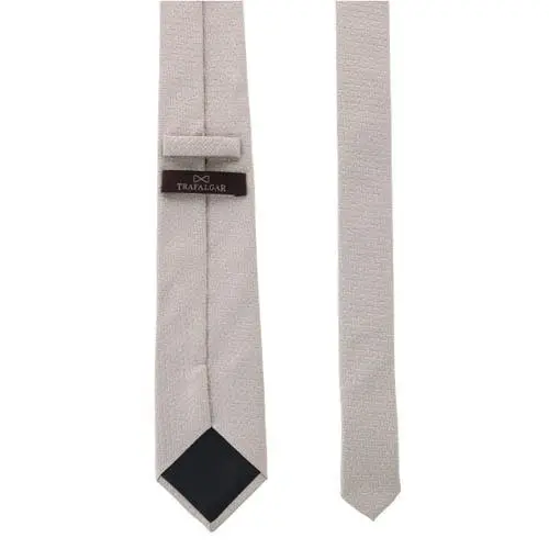 Trafalgar Baldwin Metallic Dash Necktie - Champagne