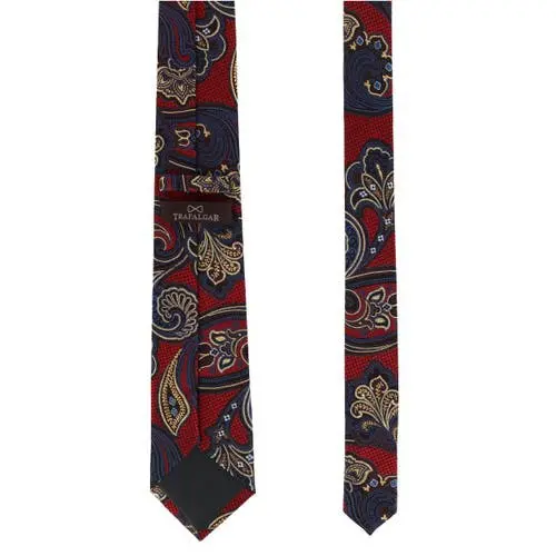 Trafalgar Roman Exploded Paisley Stately Silk Necktie - Multiple Colors