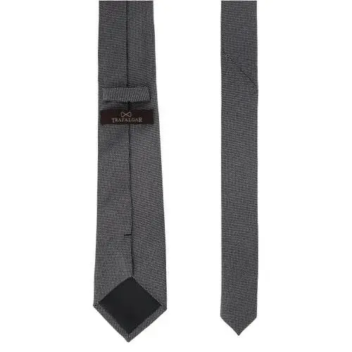 Trafalgar Janus Metallic And Silk Necktie - Silver