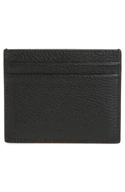 Valentino Garavani Rockstud Leather Card Holder - Black