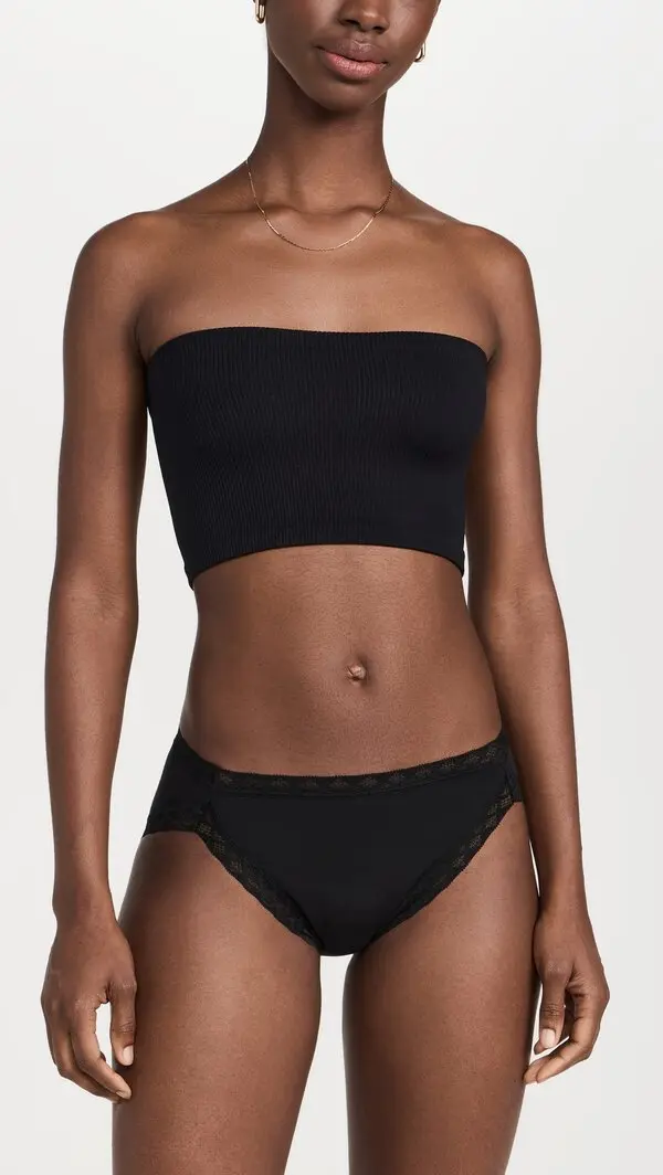 Natori Bliss French Cut Panties 6 Pack - Black/cafe