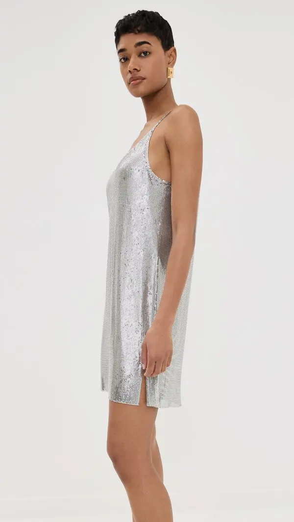 Rabanne Chainmail Dress In Silver - 40% Off | Editorialist