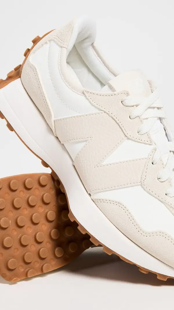 NEW BALANCE 327 Lace-up Sneakers - Beige White