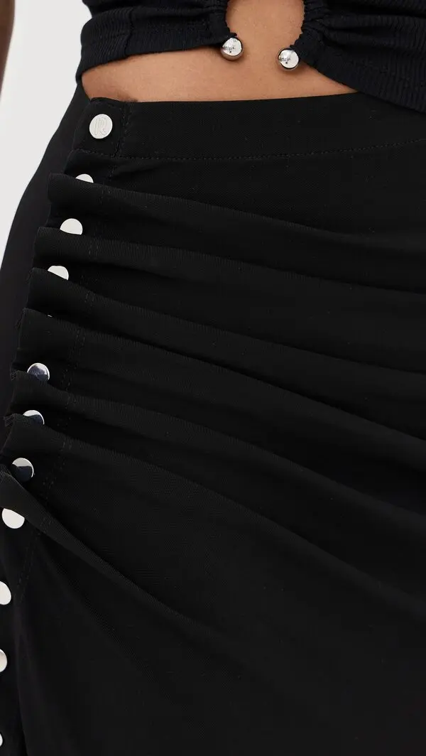 Rabanne Long Draped Skirt - Black