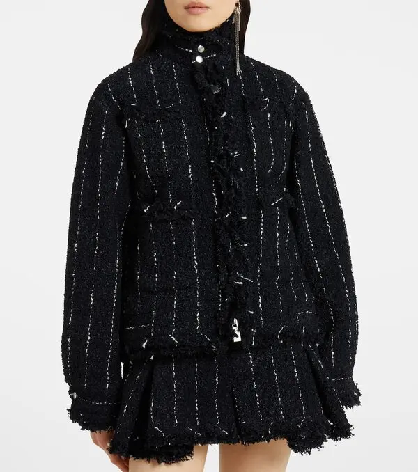 Sacai Striped Tweed Jacket