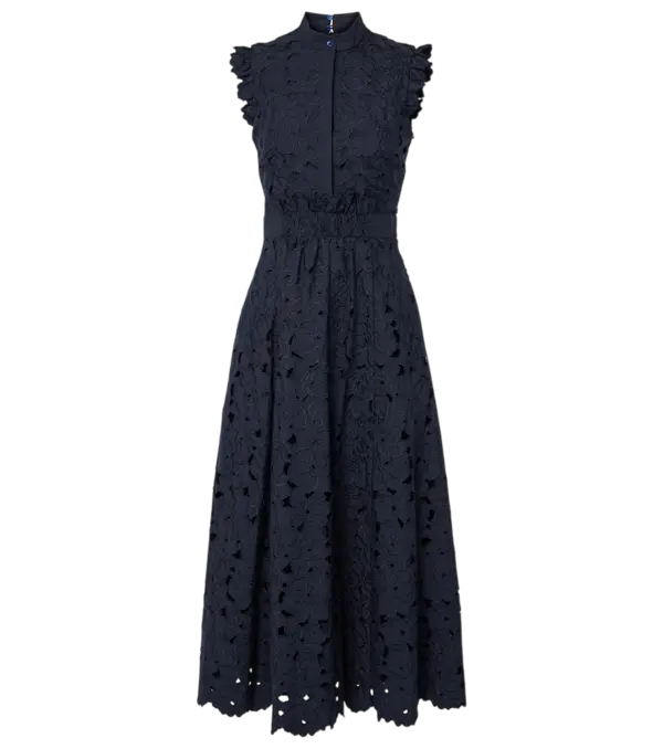Erdem Lace Midi Dress - Blue