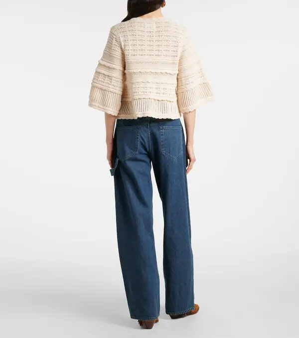 MARANT ETOILE Azelia Cotton Sweater - White