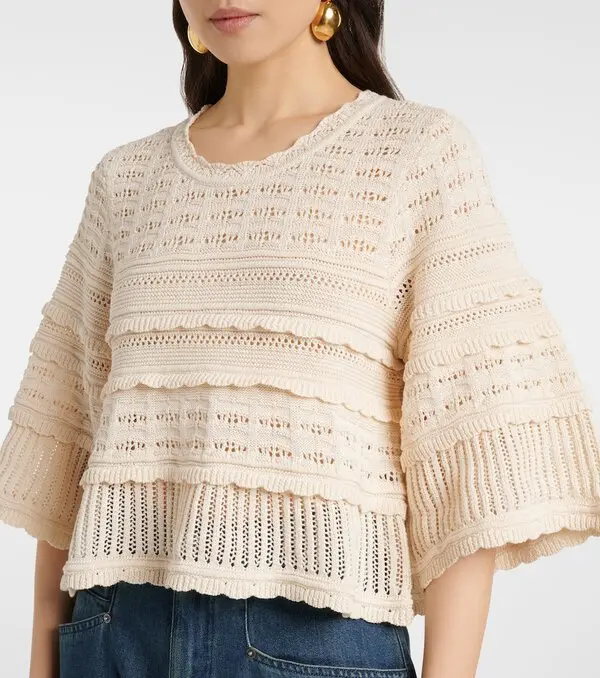 MARANT ETOILE Azelia Cotton Sweater - White