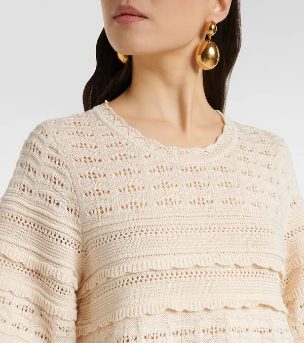 MARANT ETOILE Azelia Cotton Sweater - White