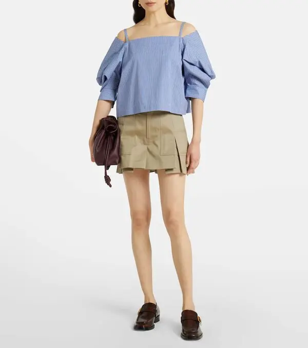 Sacai Cotton Shorts - Beige