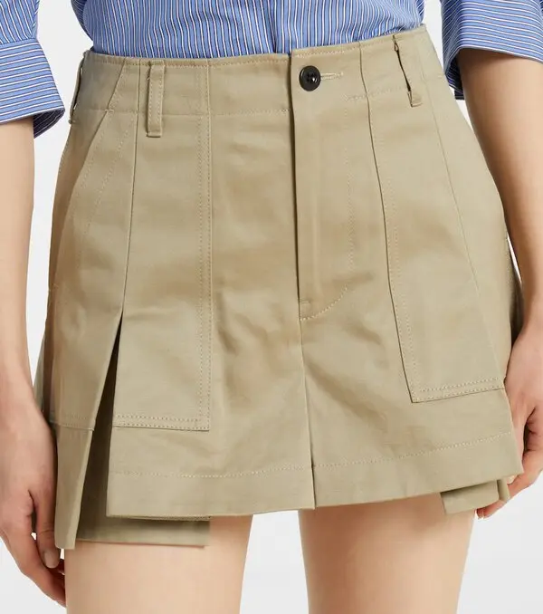 Sacai Cotton Shorts - Beige