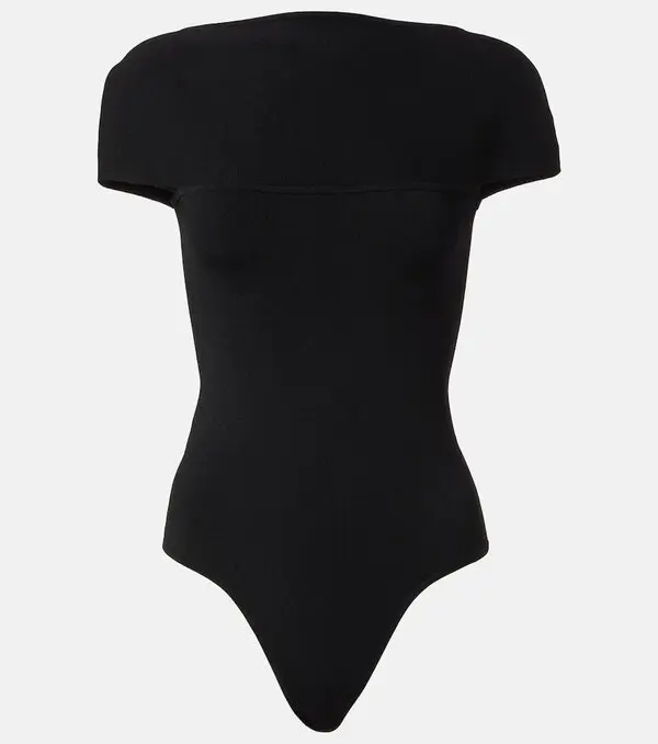 Khaite Basile Jersey Bodysuit - Black