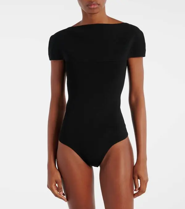 Khaite Basile Jersey Bodysuit - Black