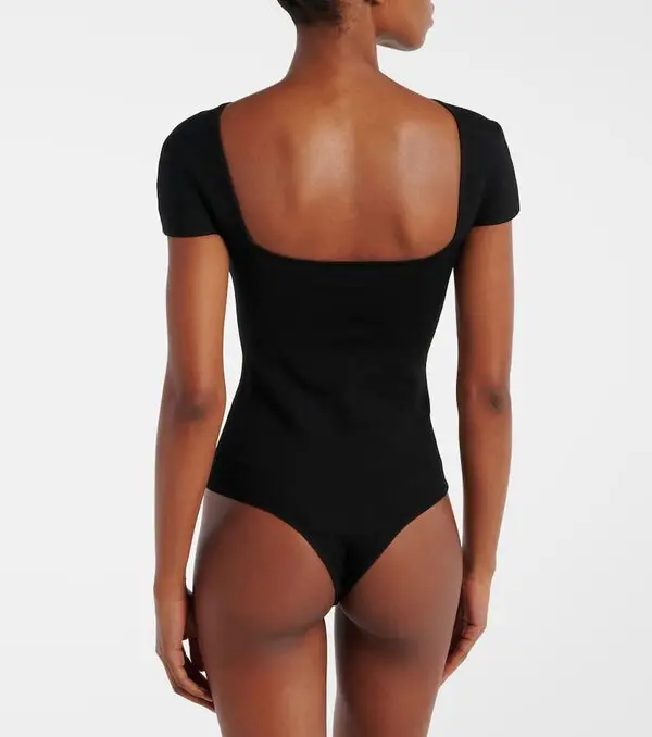 Khaite Basile Jersey Bodysuit - Black