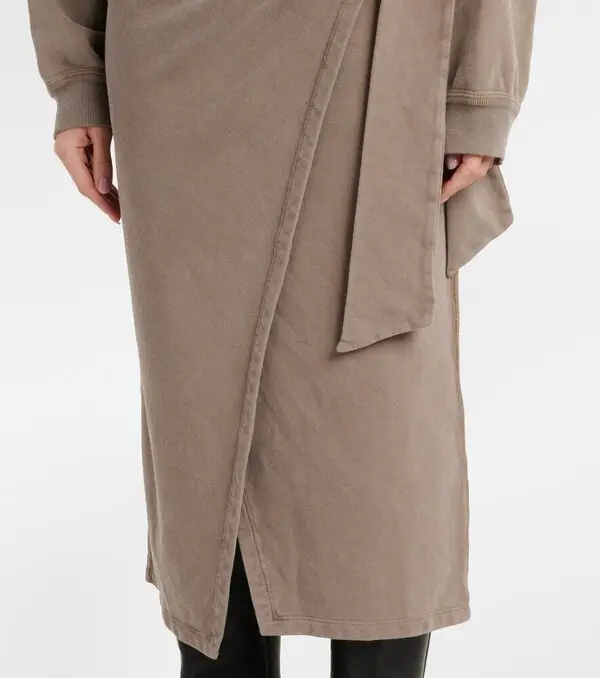 MARANT ETOILE Sandrina Draped Cotton Midi Dress - Green