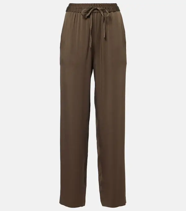 Isabel Marant Étoile Kendry Satin Wide-leg Pants - Brown