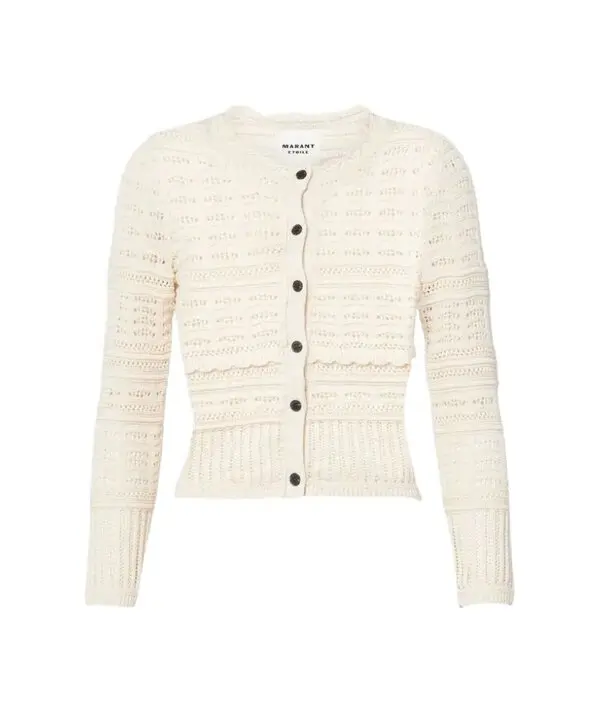 Isabel Marant Ajaline Cotton Cardigan - White