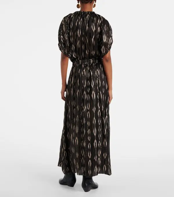 Isabel Marant Étoile Samila Pleated Printed Midi Skirt