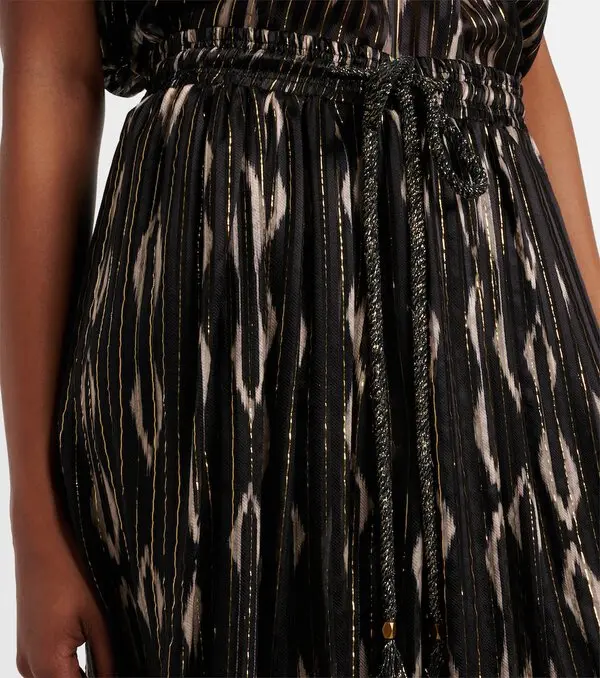 Isabel Marant Étoile Samila Pleated Printed Midi Skirt