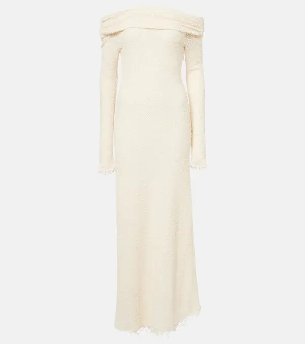 Isabel Marant Étoile Ormany Jersey Bouclé Maxi Dress - Beige