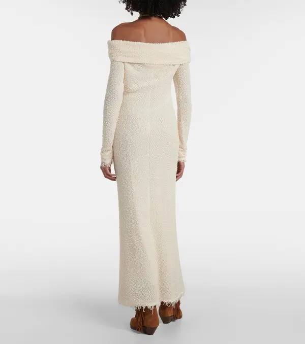 Isabel Marant Étoile Ormany Jersey Bouclé Maxi Dress - Beige