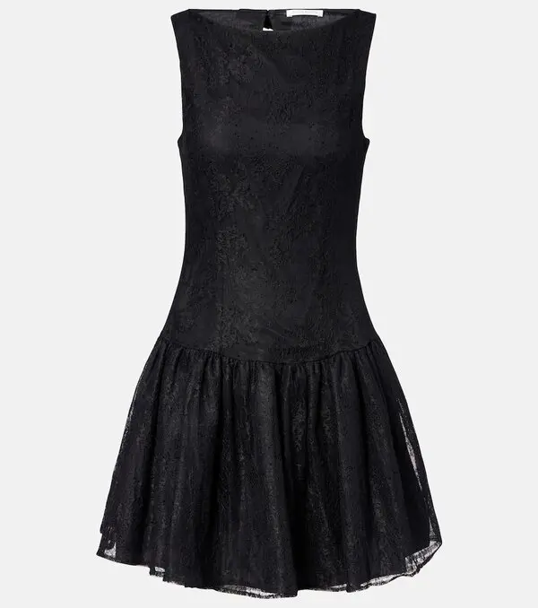 Nina Ricci Lace Minidress With Bow Detail