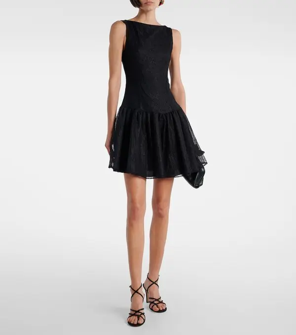 Nina Ricci Lace Minidress With Bow Detail
