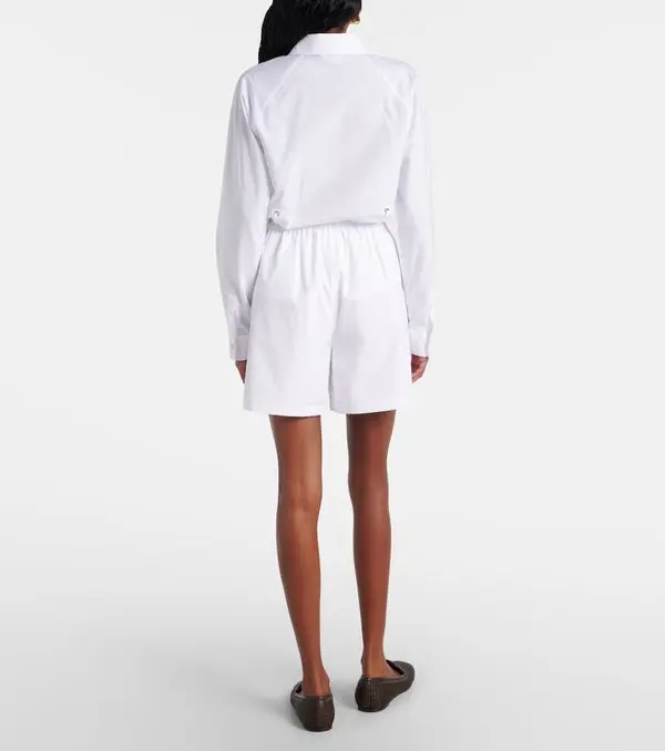 Max Mara Antiope High-rise Cotton Shorts - White