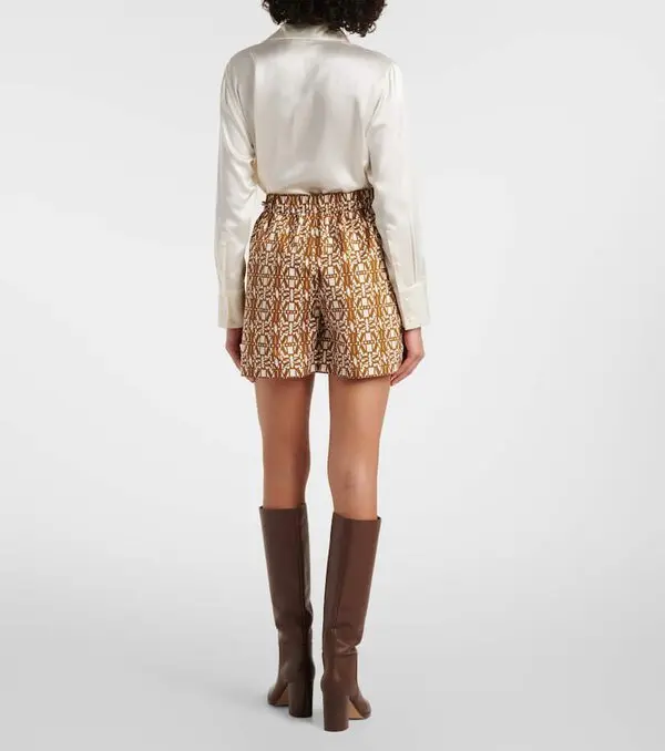 Max Mara Taiga High-rise Cotton Shorts - Brown