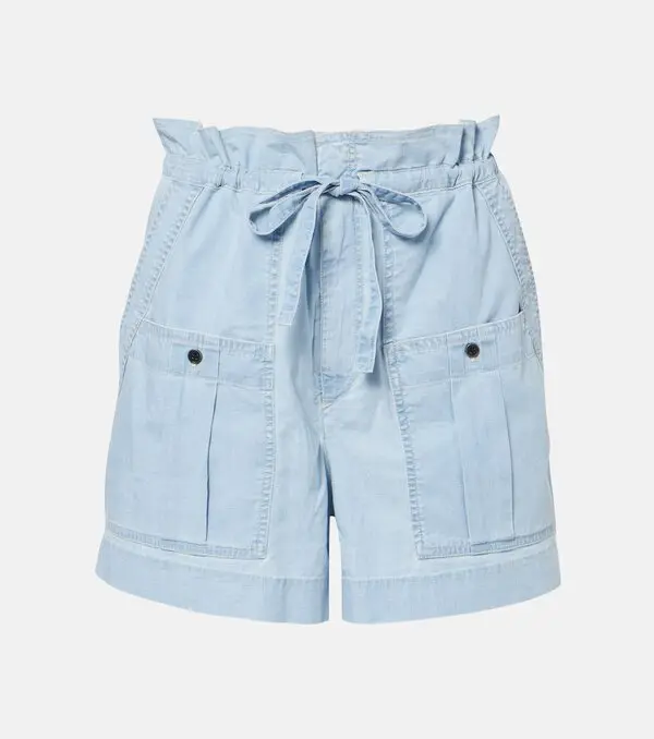 MARANT ETOILE Valdina Cotton Shorts - Blue