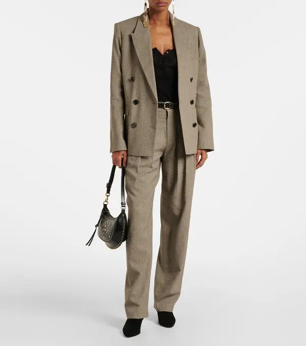 Isabel Marant Étoile Iwena Tapered Cotton-blend Pants