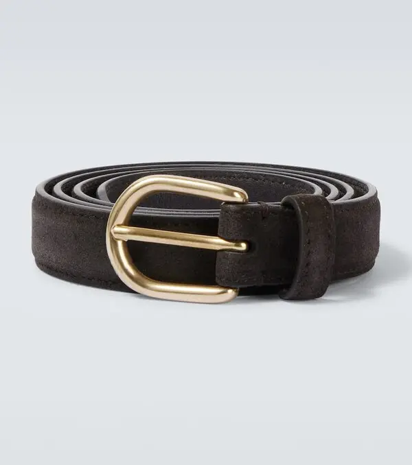 SAMAN AMEL Cardon Suede Belt - Brown