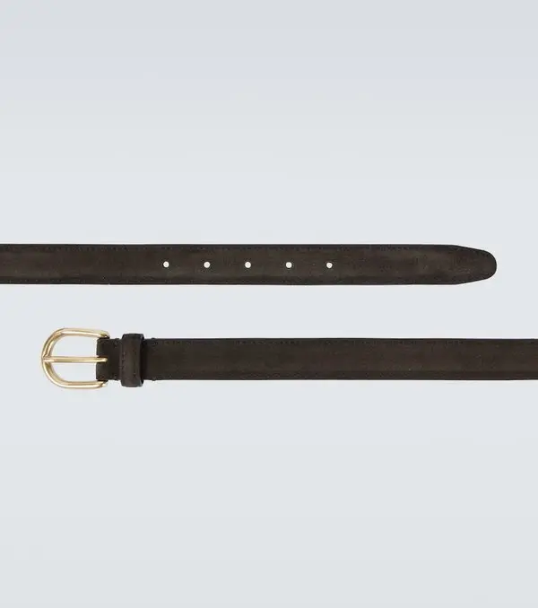 SAMAN AMEL Cardon Suede Belt - Brown