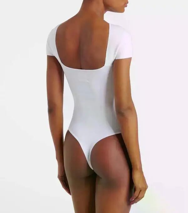 Khaite Basile Jersey Bodysuit - White
