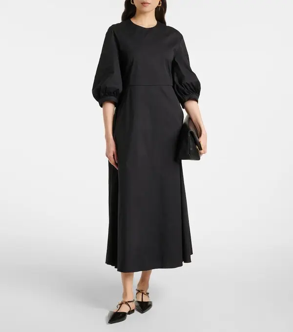 Max Mara Clea Cotton-blend Poplin Midi Dress