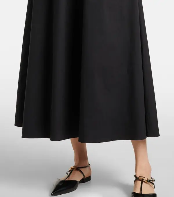 Max Mara Clea Cotton-blend Poplin Midi Dress