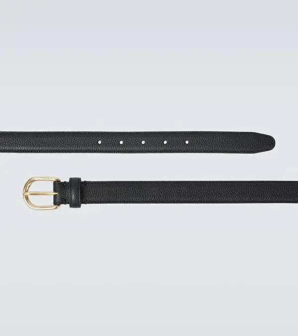 SAMAN AMEL Calf Leather Belt - Black