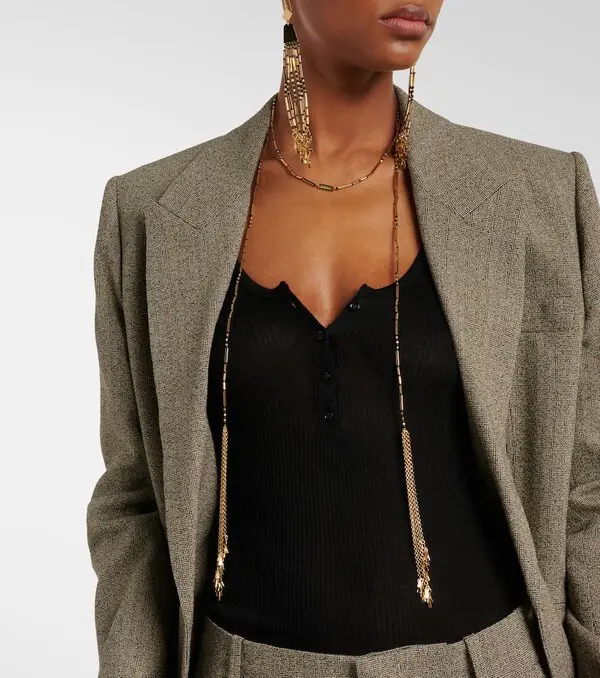 Isabel Marant Étoile Olathe Beaded Scarf Necklace