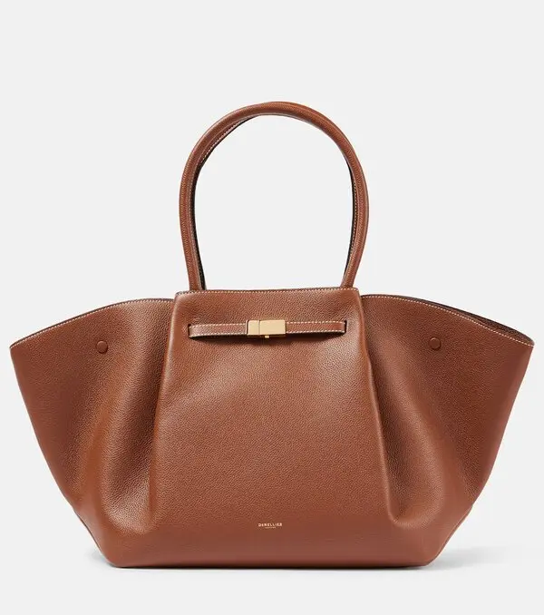 DEMELLIER New York Leather Tote Bag - Beige